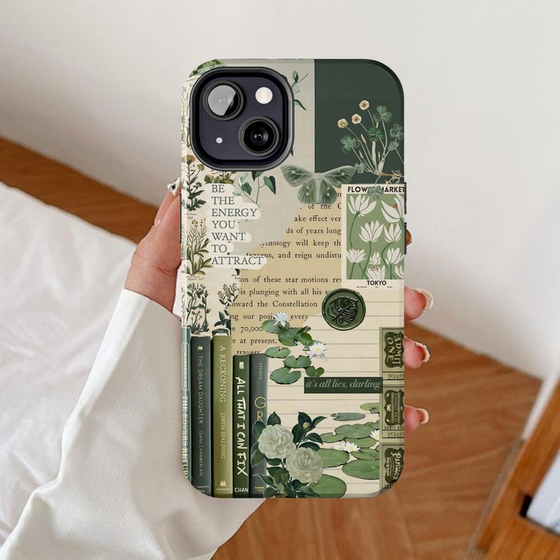 Book Lover Phone Case, Bibliophile iPhone Cover, Bookish Scrapbook ...