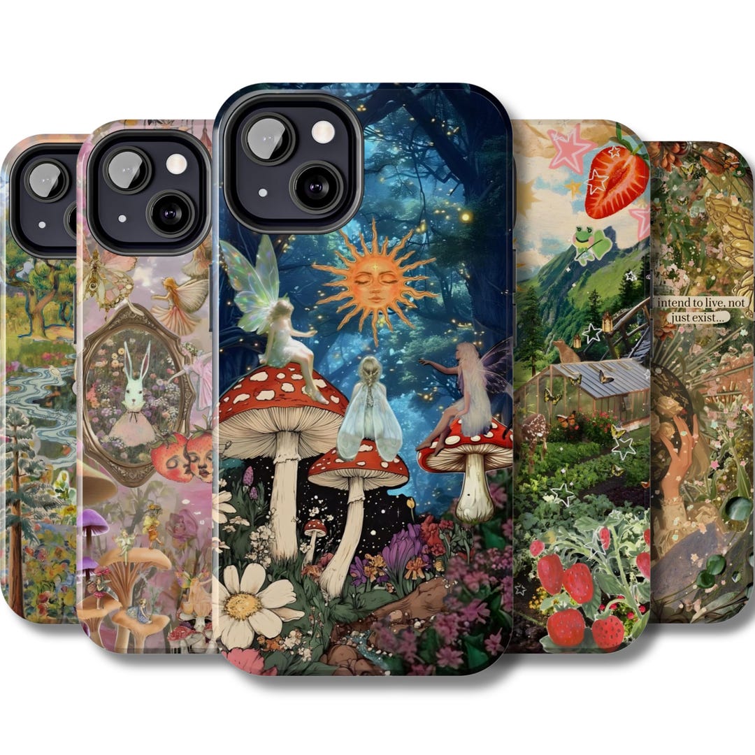 Cottagecore Fairy Phone Case, Fairycore Scrapbook iPhone Cover ...