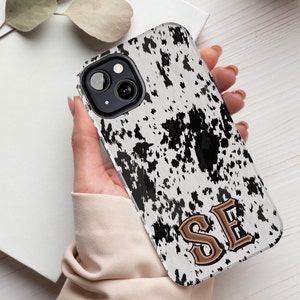 Cowhide Print Phone Case, Custom Cowboy Cover, Cowgirl Western iPhone ...