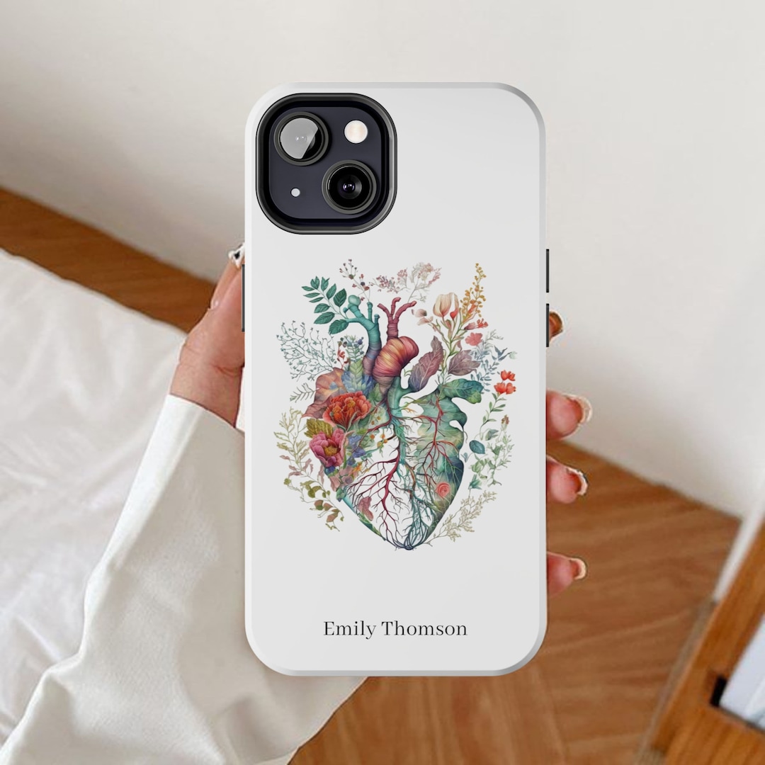 Human Anatomy Heart Phone Case, Minimalist iPhone Cases, RN Custom Gift ...
