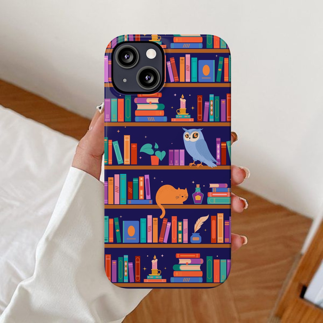 Bookshelf Phone Case, Book Lover Theme, Books Bookish iPhone Cases ...