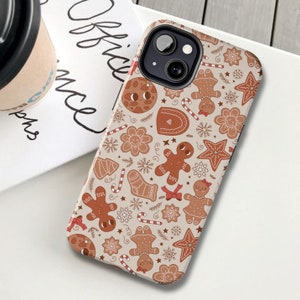 Gingerbread Man Phone Case, Christmas Cookies iPhone Cases, Xmas Food ...
