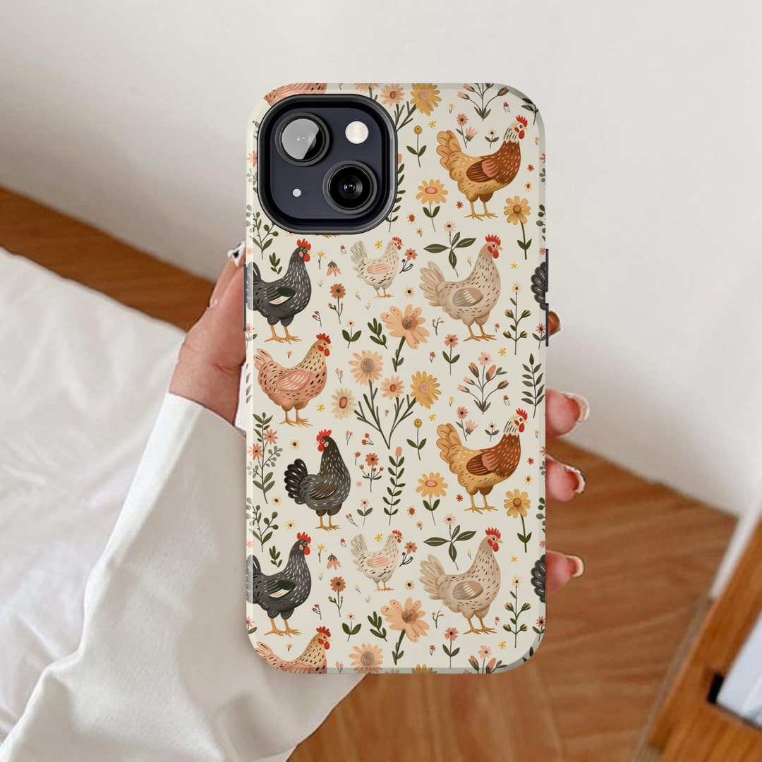Chicken Phone Cover, Farm Animal iPhone Case, Hen Samsung Galaxy Gift ...