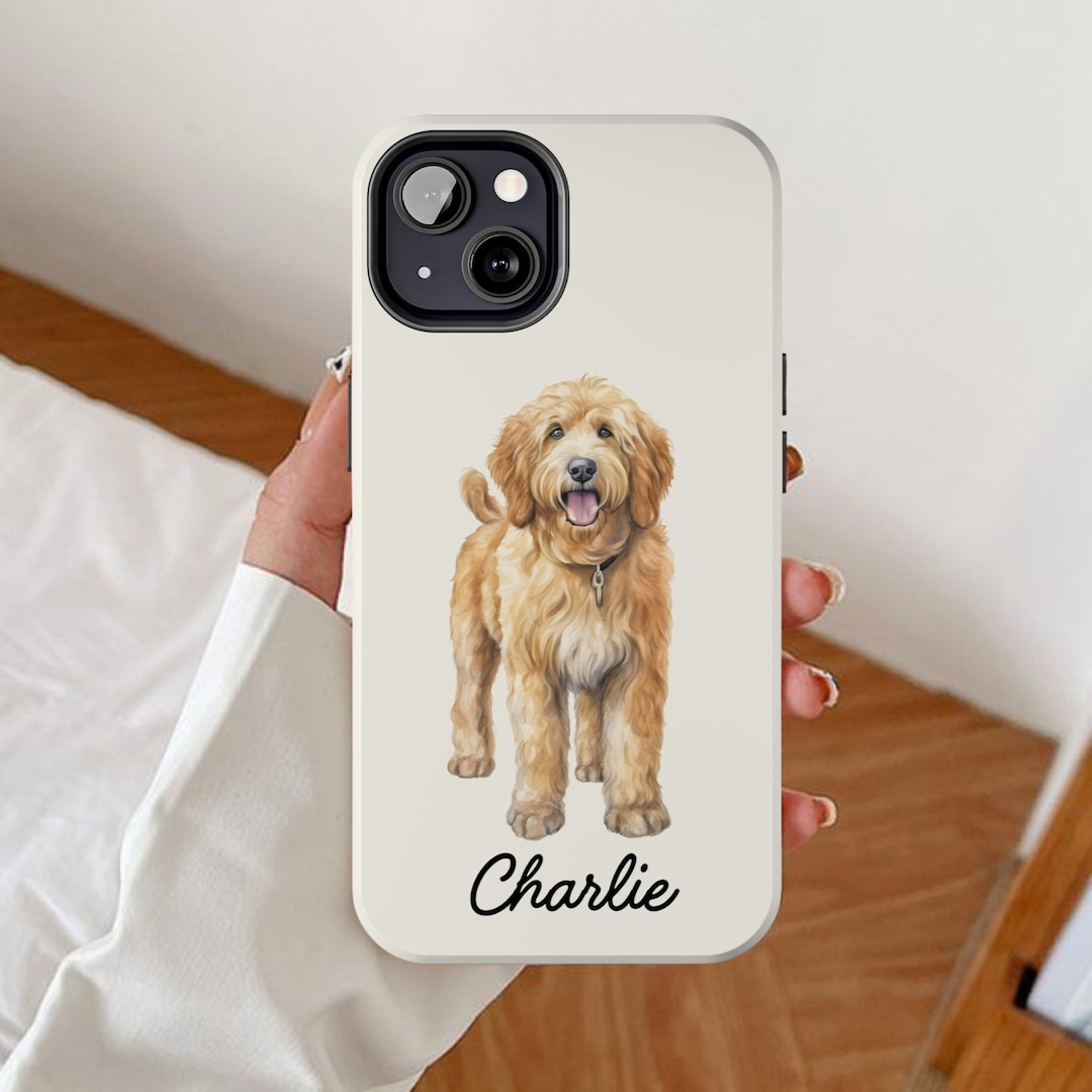 Custom Golden Doodle Phone Case, Customized Dog Cover, Goldendoodle ...