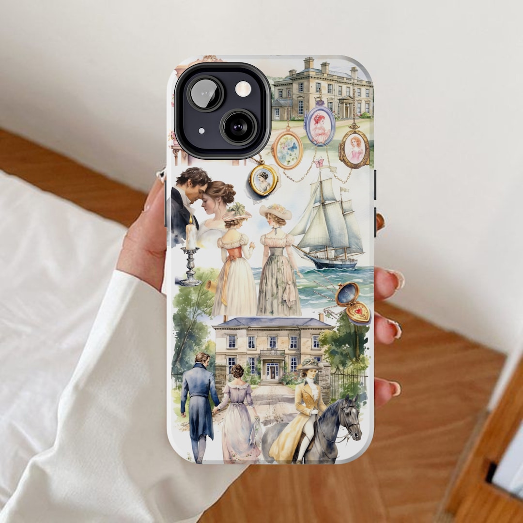 Jane Austen Phone Case, Book Lover iPhone Case, Scrapbook Collage Samsung Galaxy Cover, Books ...