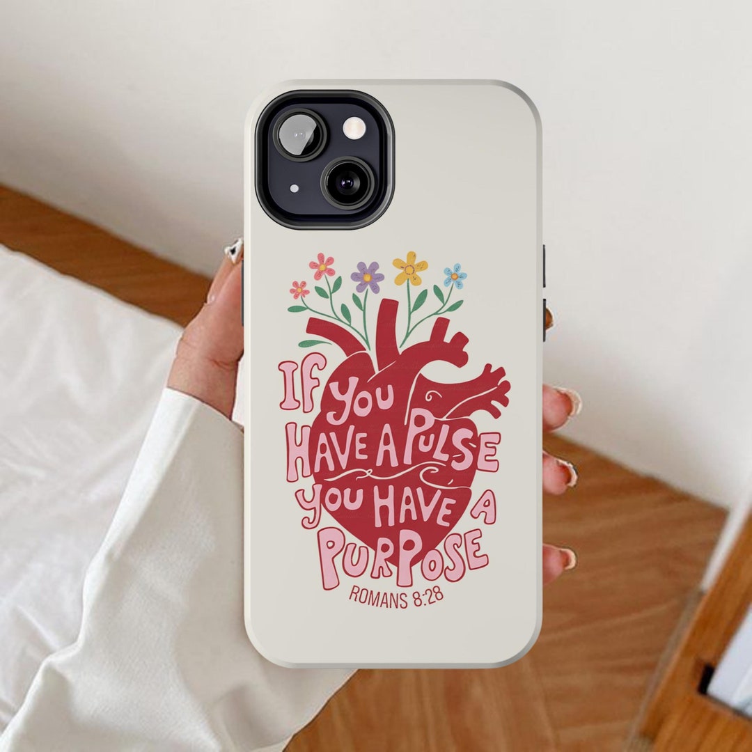 Christian Heart Anatomy Phone Case, Romans 8:28 Bible Verse iPhone ...