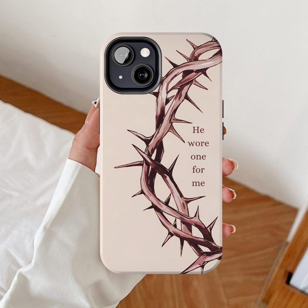 Jesus Crown Phone Case, Yeshua Aesthetic iPhone Cover, Christian Faith ...