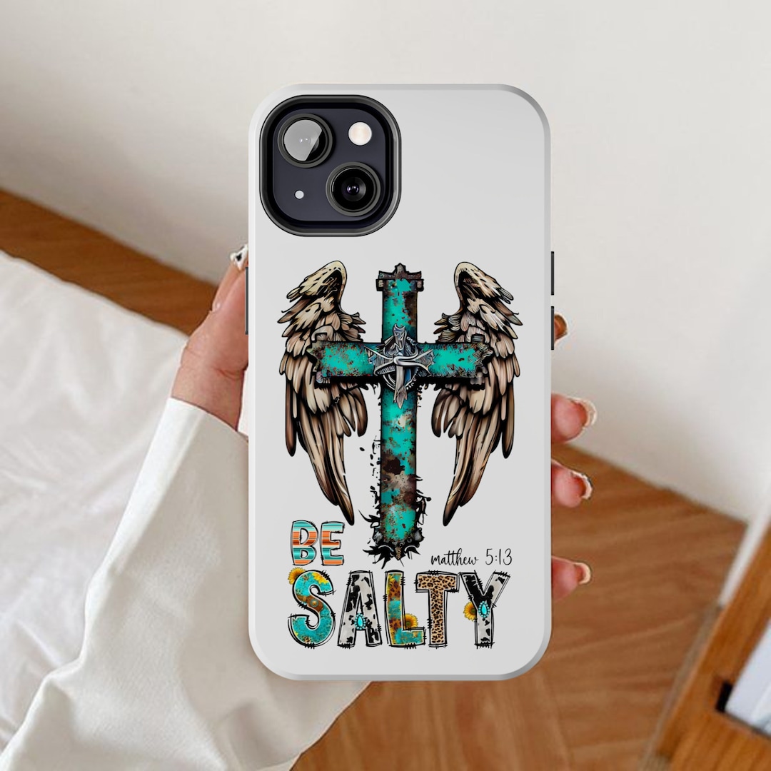 Western Cross Phone Case, Bible Verse iPhone Cases, Turquoise Samsung ...