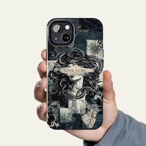 Medusa Collage Phone Case, Greek Mythology iPhone Cover, Greece Snake ...