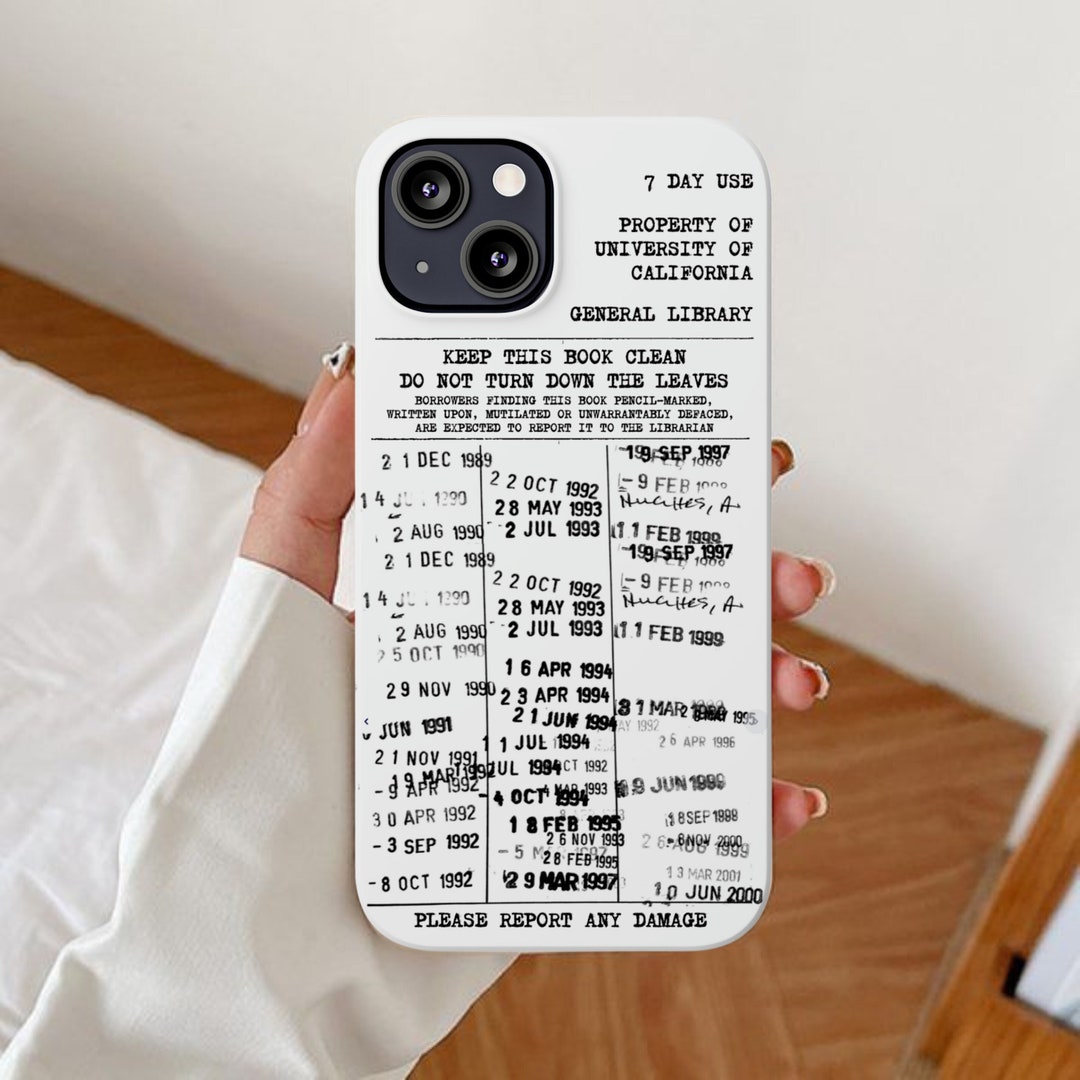 Library Card Phone Case, Due Date iPhone Cases, Gift Ideas for ...