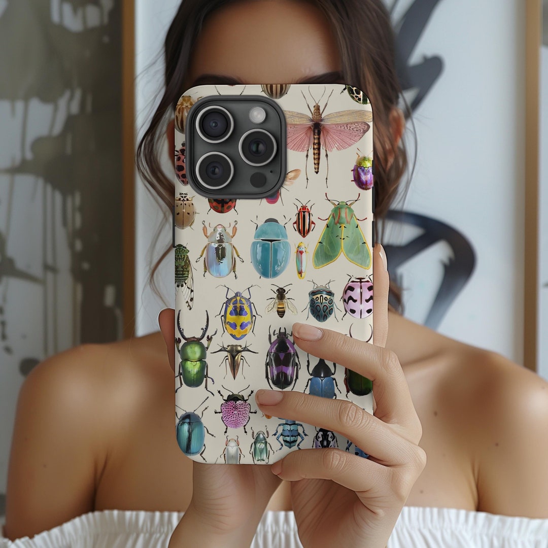 Insect Beetle Phone Case, Colorful Bugs iPhone Cover, Goblincore ...