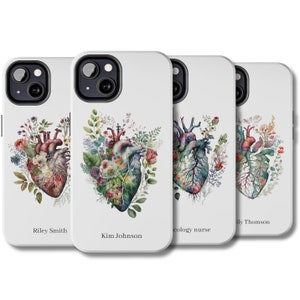 Human Anatomy Heart Phone Case, Minimalist iPhone Cases, RN Custom Gift ...