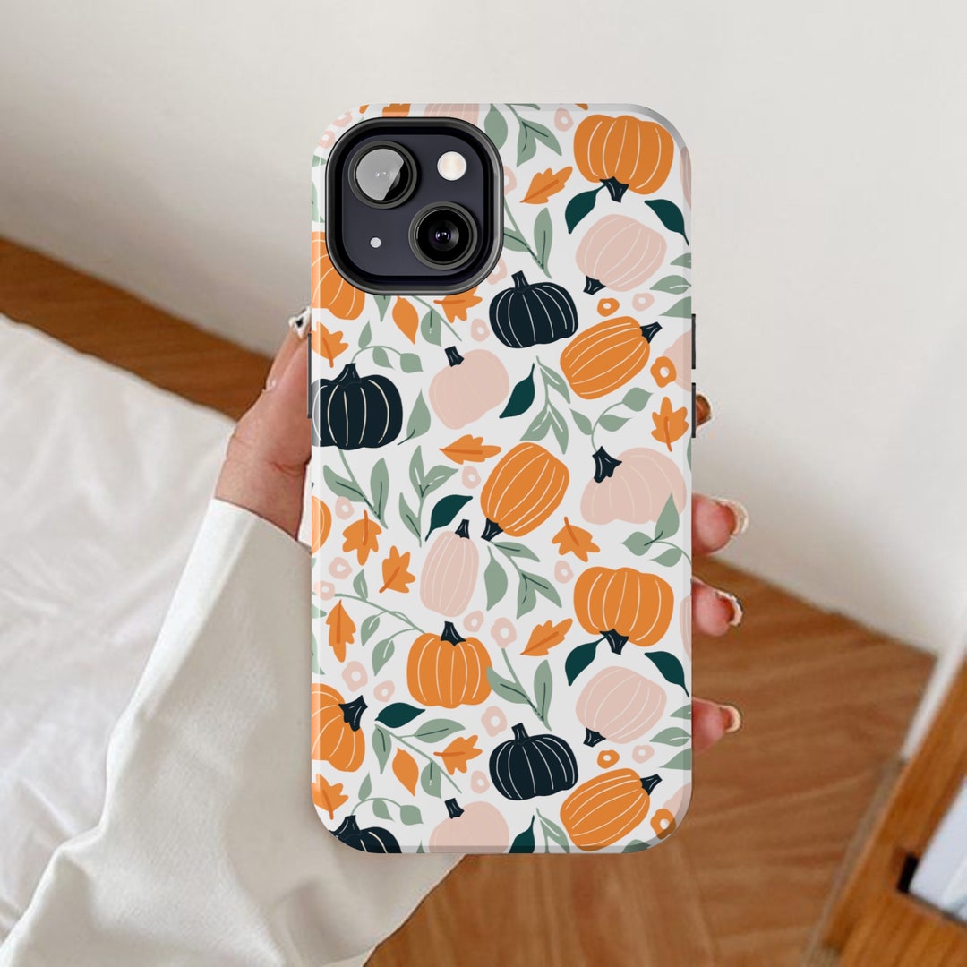 Pumpkin Phone Case, Autumn Gifts for Her, Rustic Fall Leaves, Hygge ...