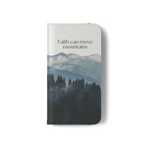 Bible Verse Flip Phone Case, Christian Wallet iPhone Cover, Nature ...