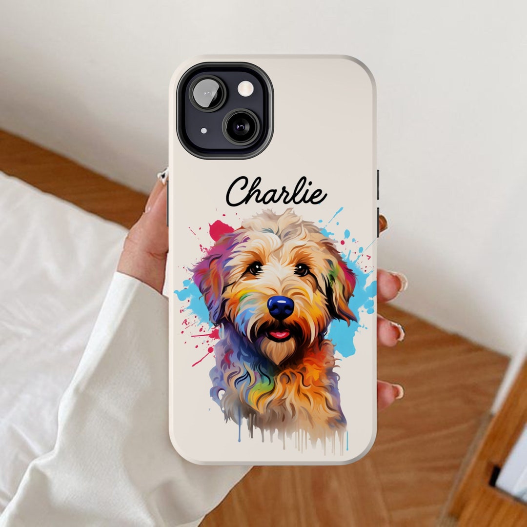 Custom Golden Doodle Phone Case, Customized Dog Cover, Goldendoodle ...