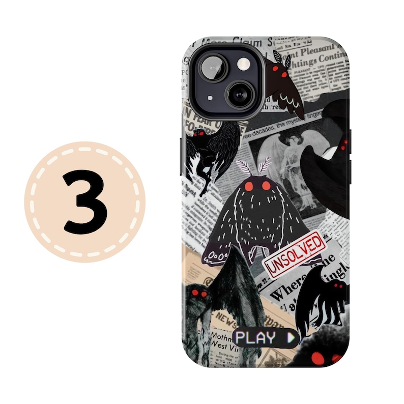 Mothman Phone Case, Cryptidcore, Folklore iPhone Cover, Cryptid Samsung ...