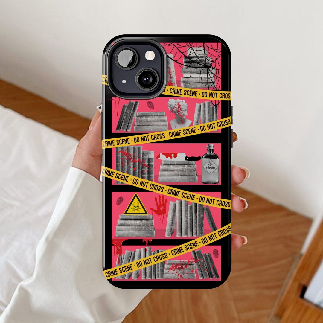 Bookshelf Phone Case, True Crime iPhone Cases, Murder Mystery Samsung ...
