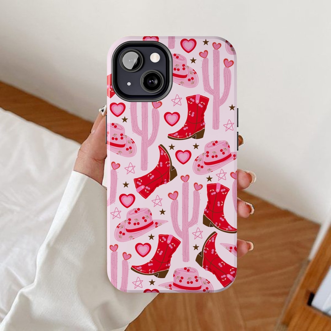 Cowgirl Phone Case, Cactus iPhone Cases, Pink Western Themed Cover ...