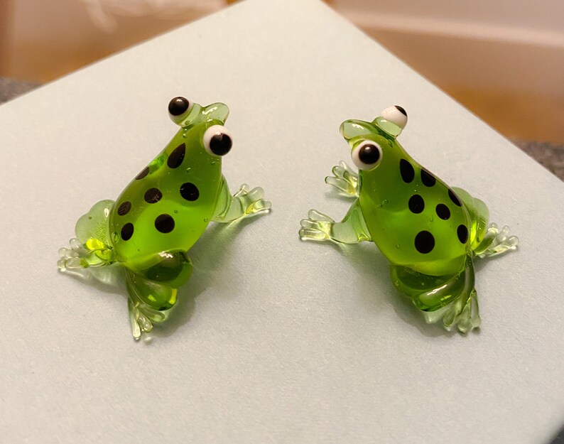 Murano Glass Green Frogs - Etsy