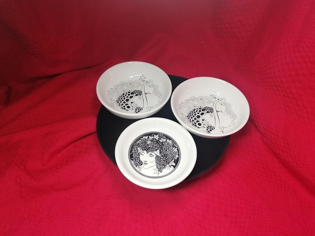 3 Poole Pottery Beardsley Collection Art Nouveau Trinket Dishes - Etsy