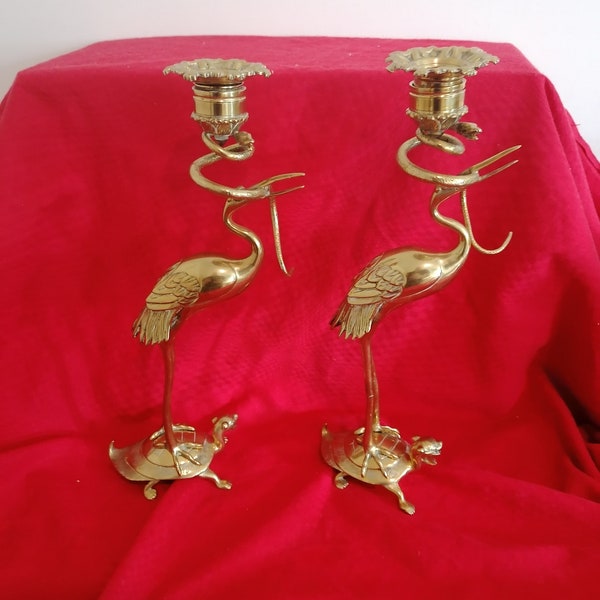 Crane Candlestick - Etsy