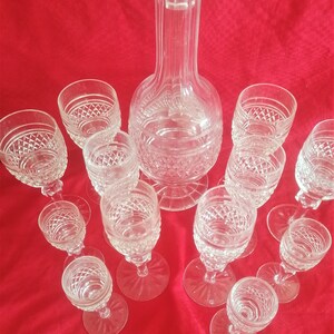 Waterford Lead Crystal Decanter and 12 Glass's Set. Pristine Condition ...