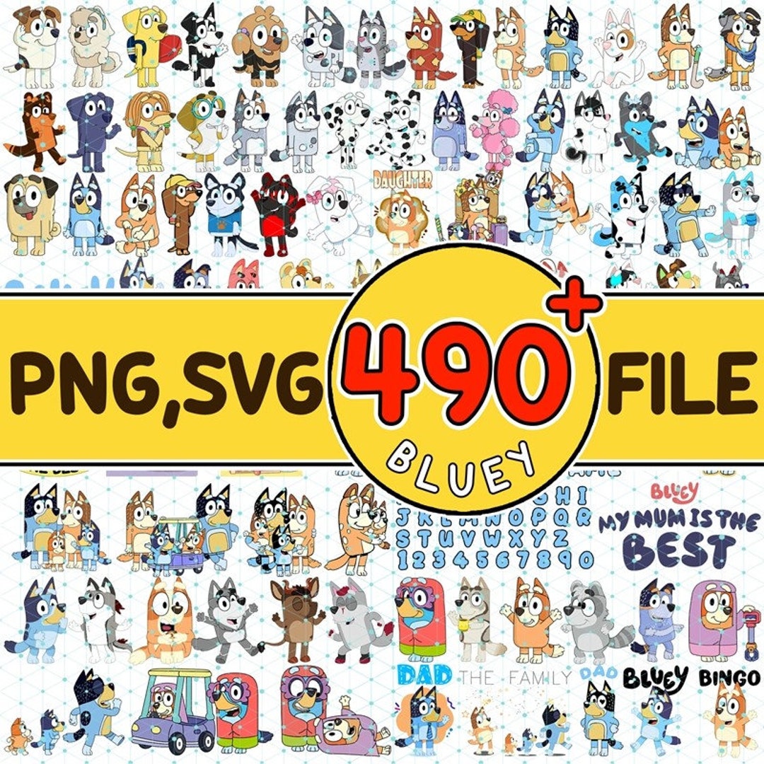 Bluey Png Bundle, Bluey Svg Bundle, Bluey Png Digital Download, Bluey ...