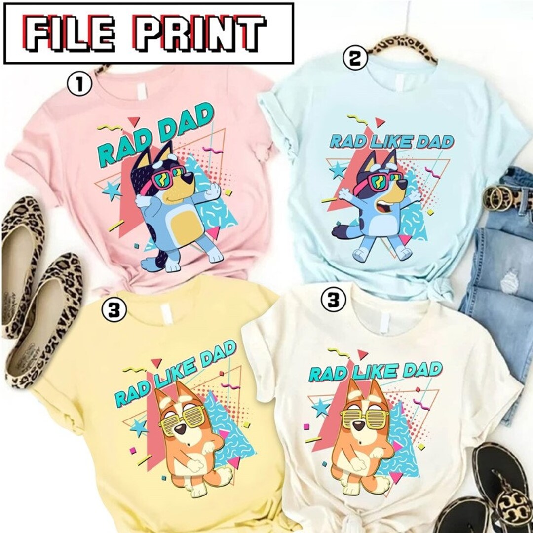 Bluey Rad Dad Png Bundle, Bluey Dad Png, Bluey Rad Like Dad, Bandit ...