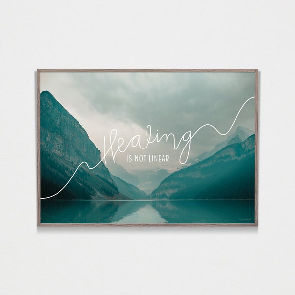 Healing is Not Linear Wall Art - Etsy