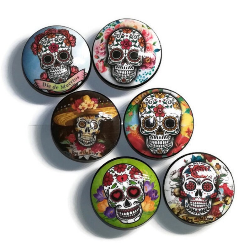 Sugar Skull Knob Set Drawer Knob Day of the Dead Knob - Etsy