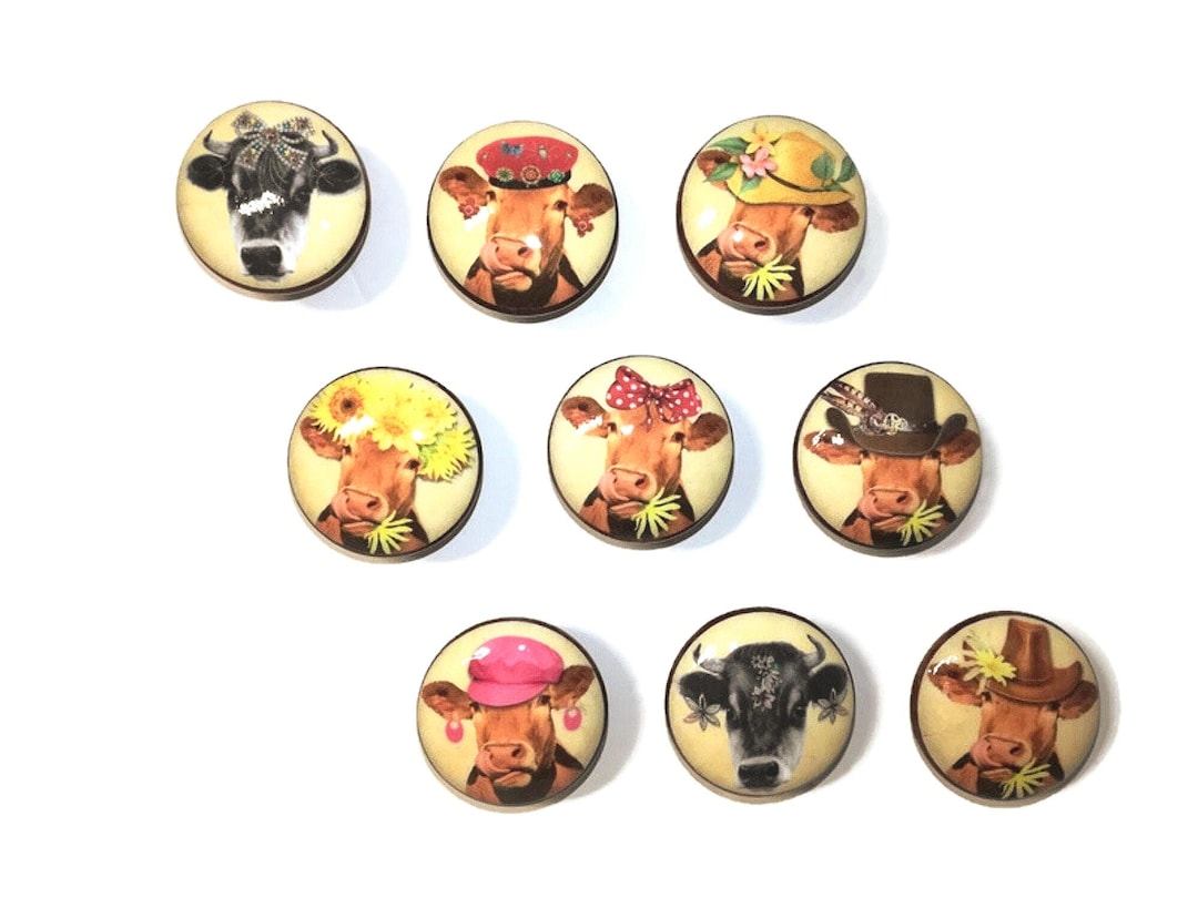 Cow Face Knobs & Pulls, Rustic Farmhouse Kitchen Cabinet Hardware ...