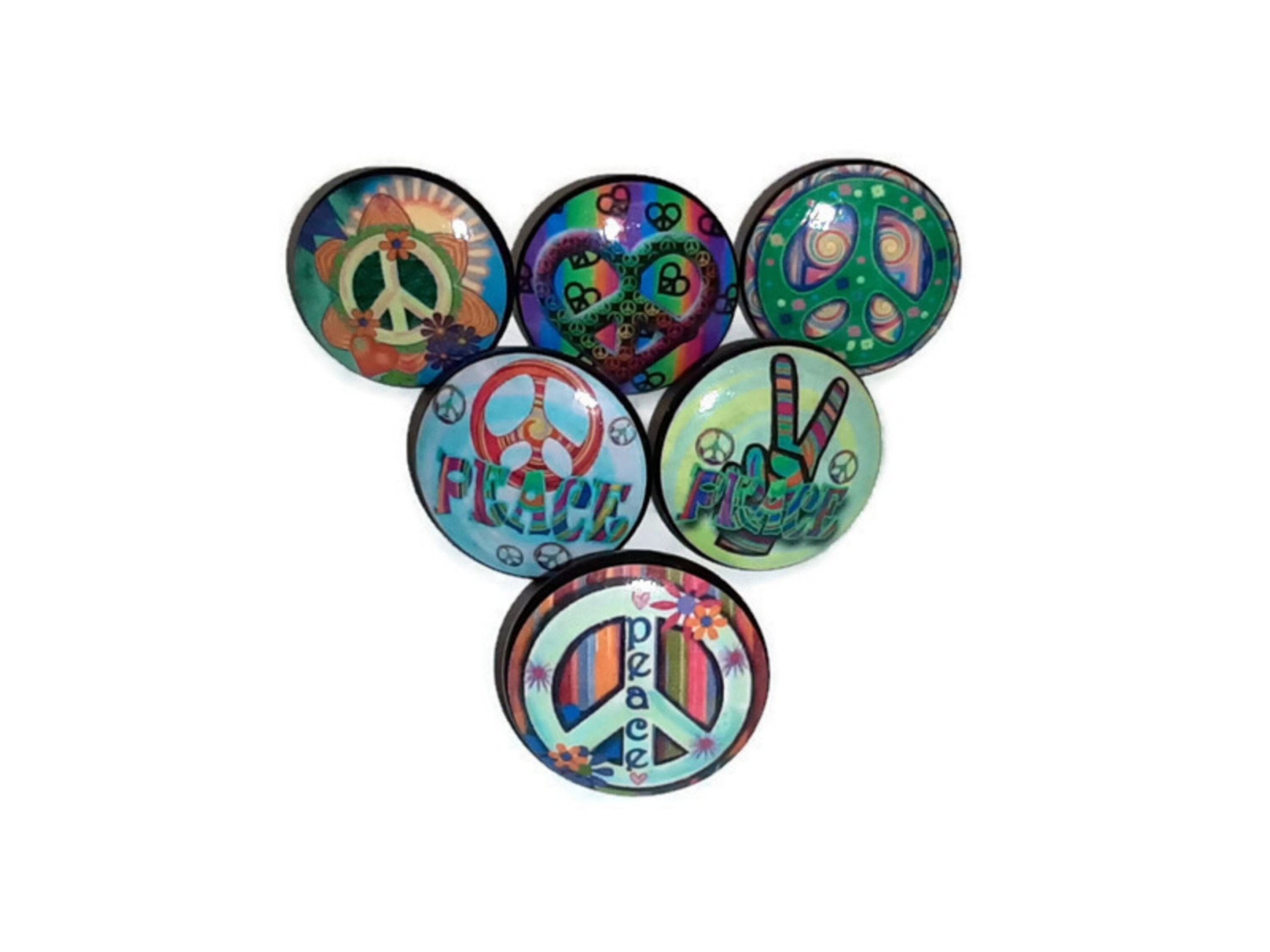 Peace Sign Cabinet Knobs - Etsy