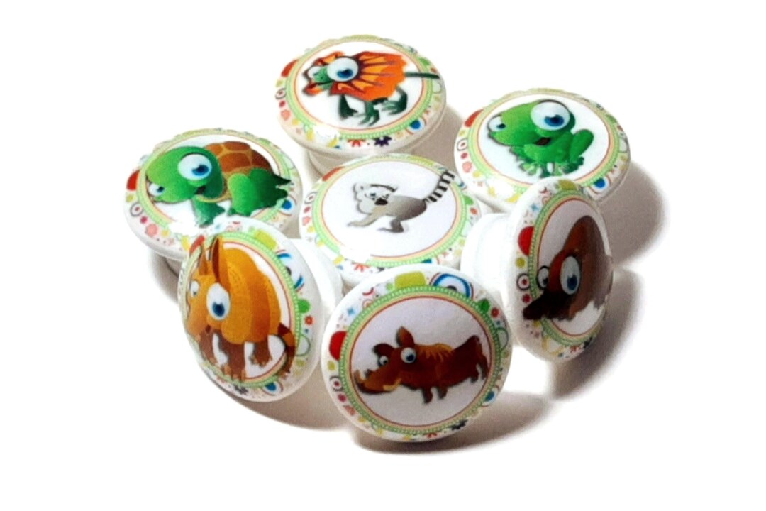 Jungle Animal Drawer Knob Sets, Customizable Nursery Decor, Handmade ...