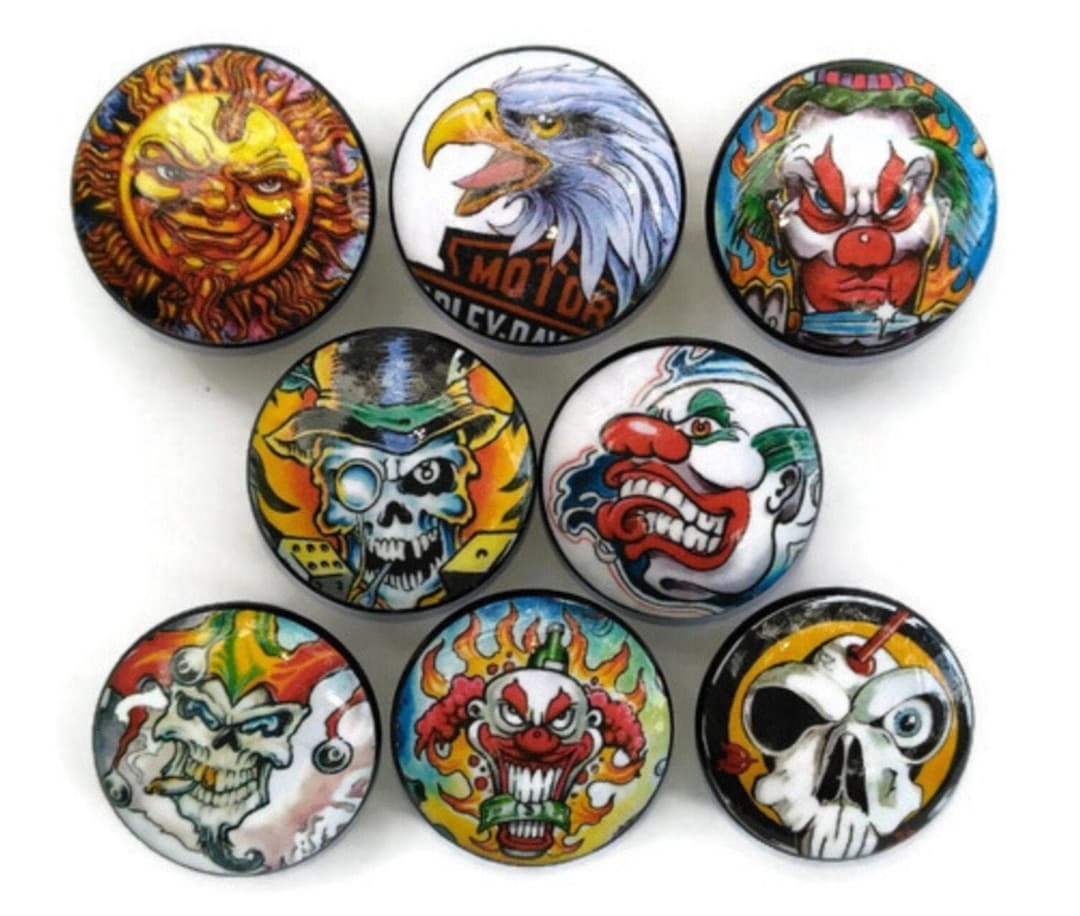 Quirky Clown Cabinet Knob Sets - Handmade Drawer Pull, Unique Door ...