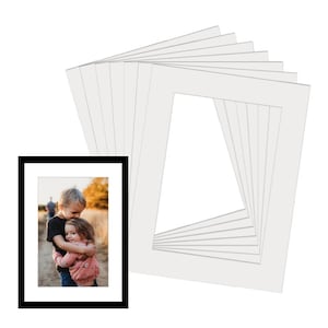 Picture Frame Mounts, All Sizes Machine Bevel Cut, White Core, Acid ...
