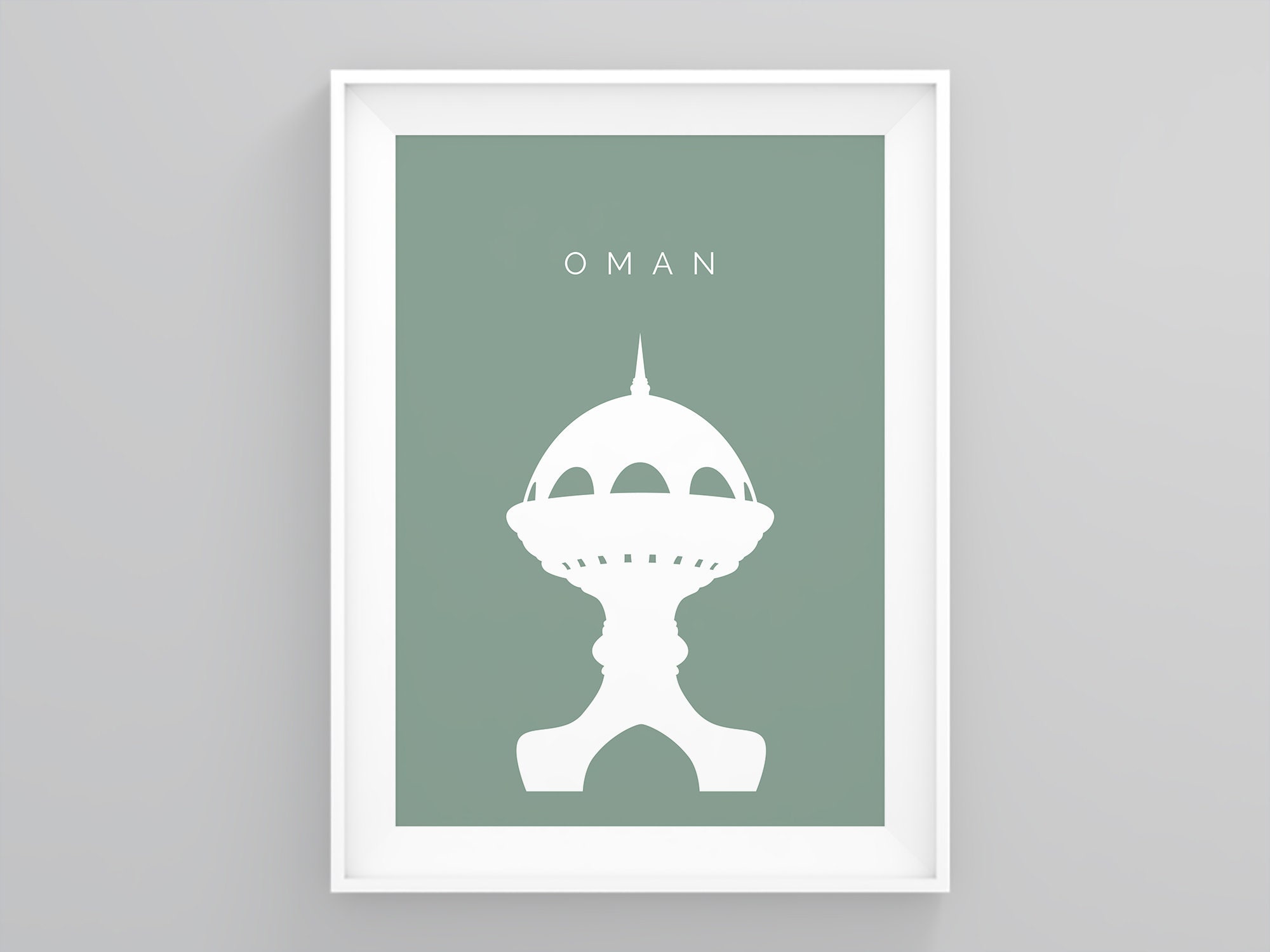 Oman Landmark Poster Incense Burner in Muscat Travel Print | Etsy