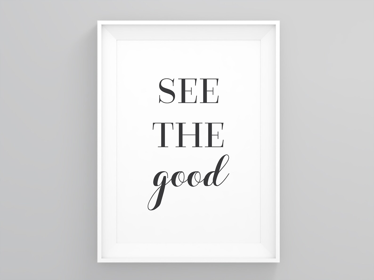 See the Good Minimal Typography Framed Wall Print Home Wall | Etsy