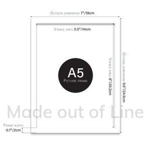 A5 White Picture Frame, Photo Frame White A5 Size, A5 Poster Frame, A5 ...