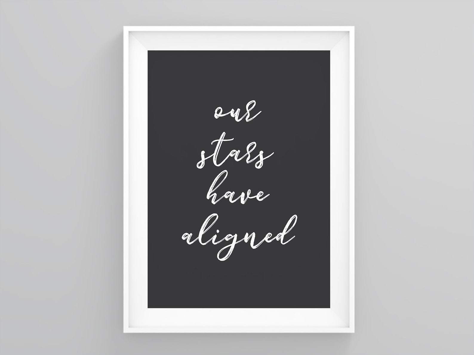Our Stars Have Aligned Heart Art Print Engagement Gift Love - Etsy