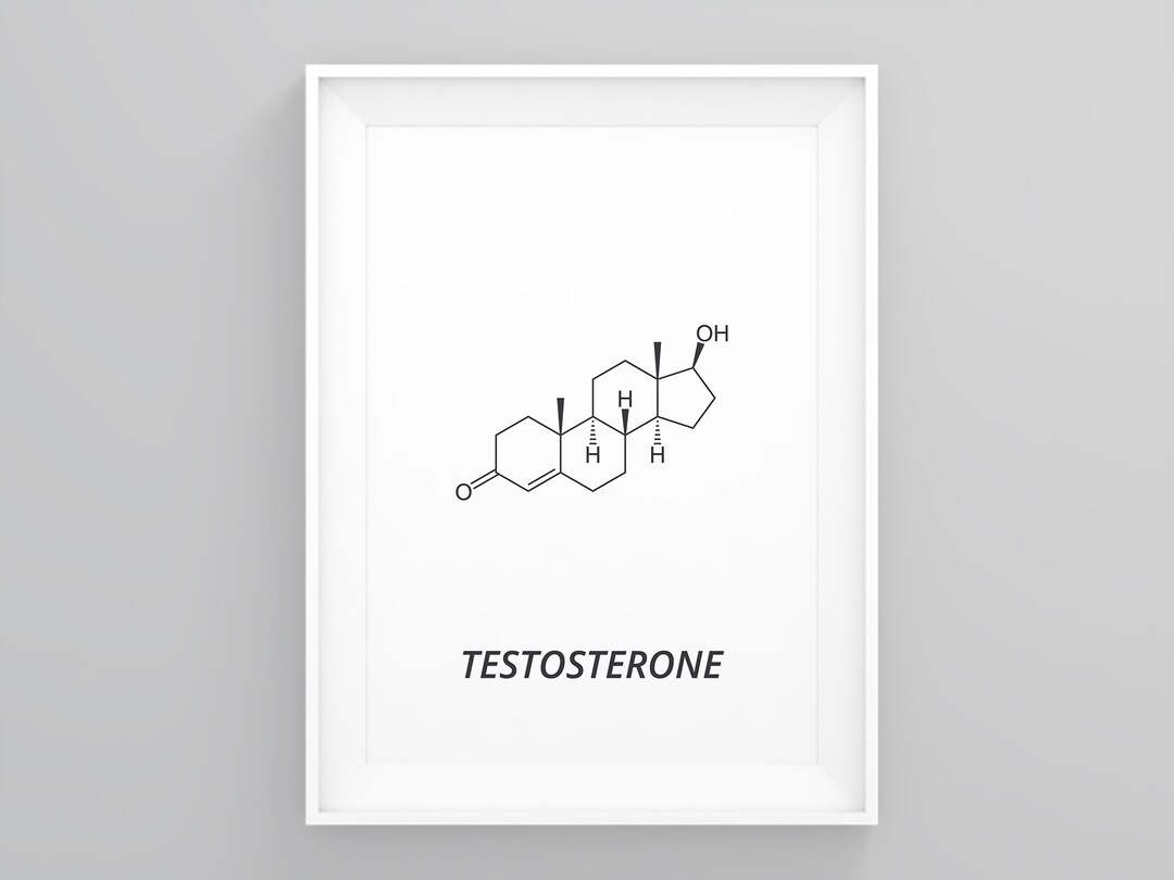 Testosterone Molecule Wall Art, Educational Art, Genetic Code, Science ...