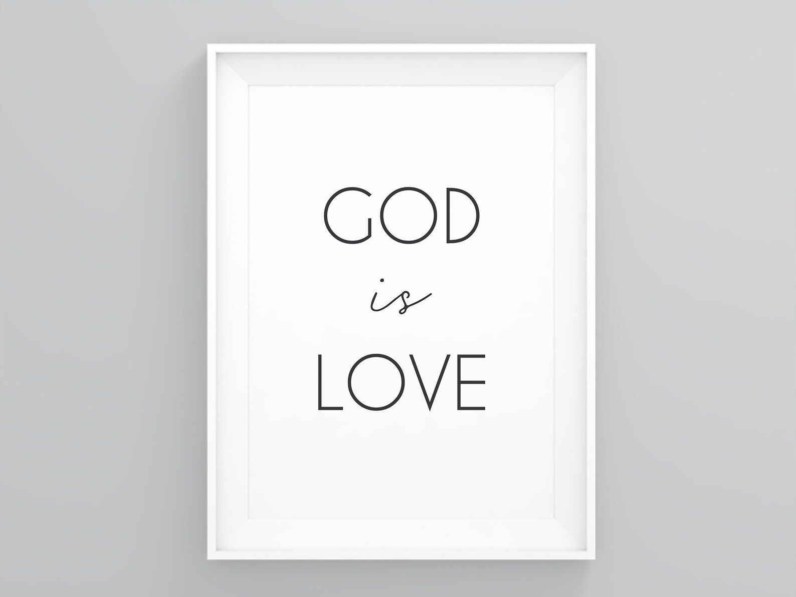 God is Love Love Poster Wedding Print Love Script Love - Etsy