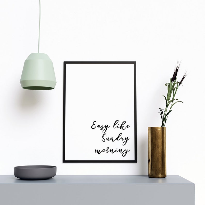 Easy Like Sunday Morning Sleep Bedroom Prints Prints for - Etsy