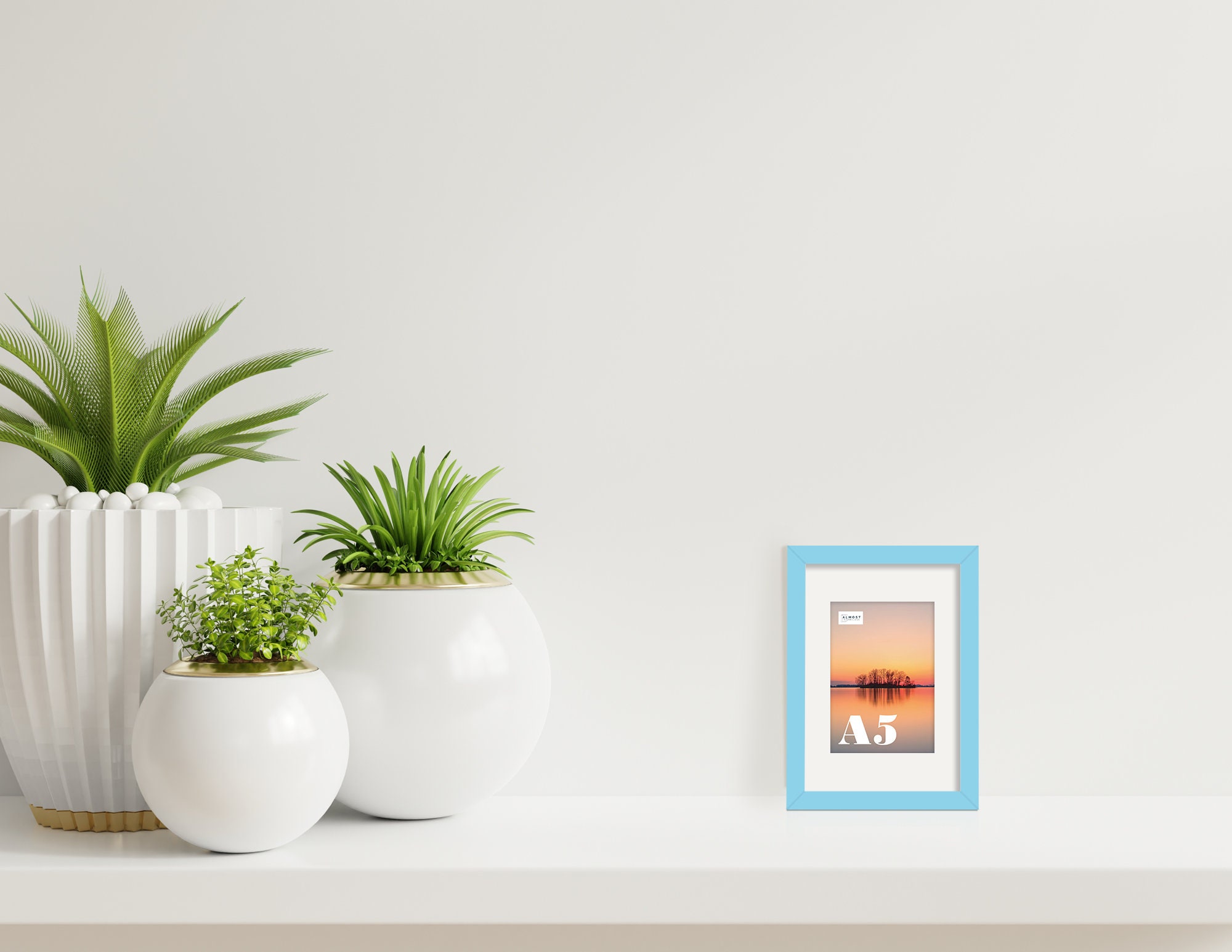 Light Blue Photo Frame, A5, A4, A3, A2, Light Blue Picture Frame, White ...