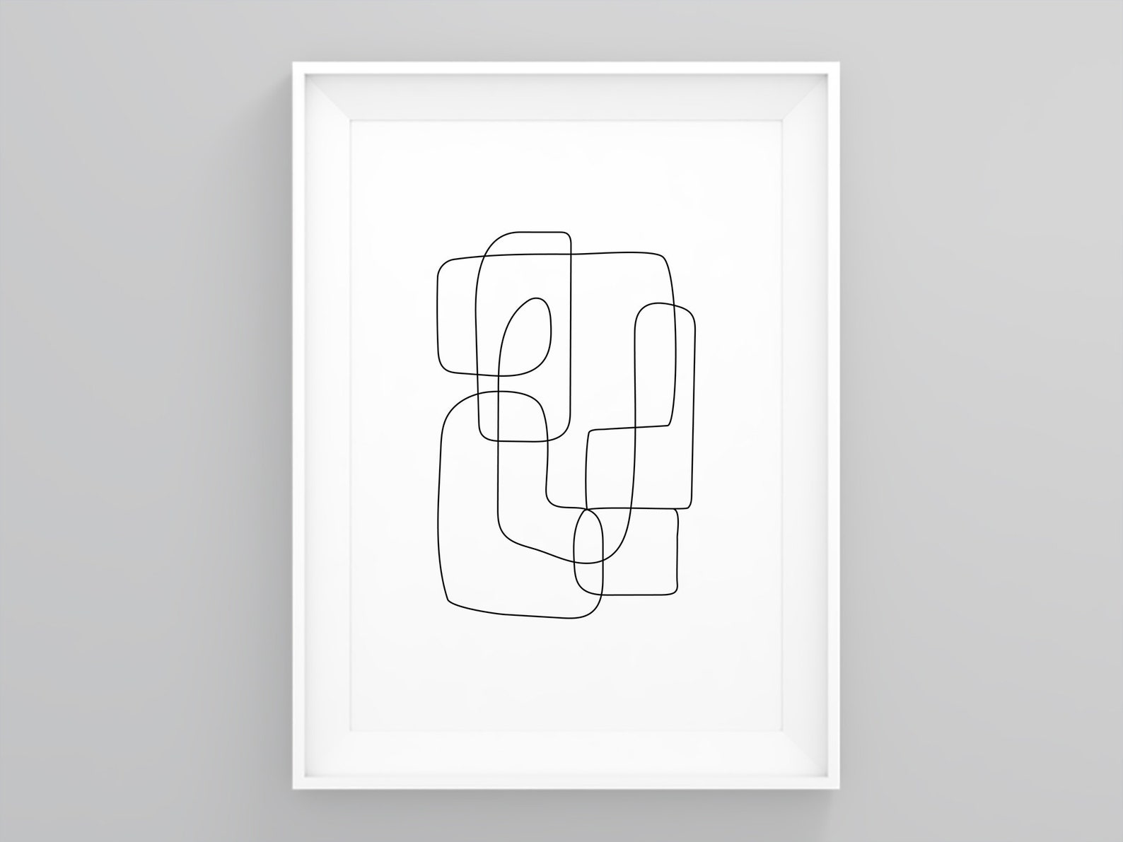 Conceptual Single Line Drawing, Graphic Print , Minimalist Wall Art ...