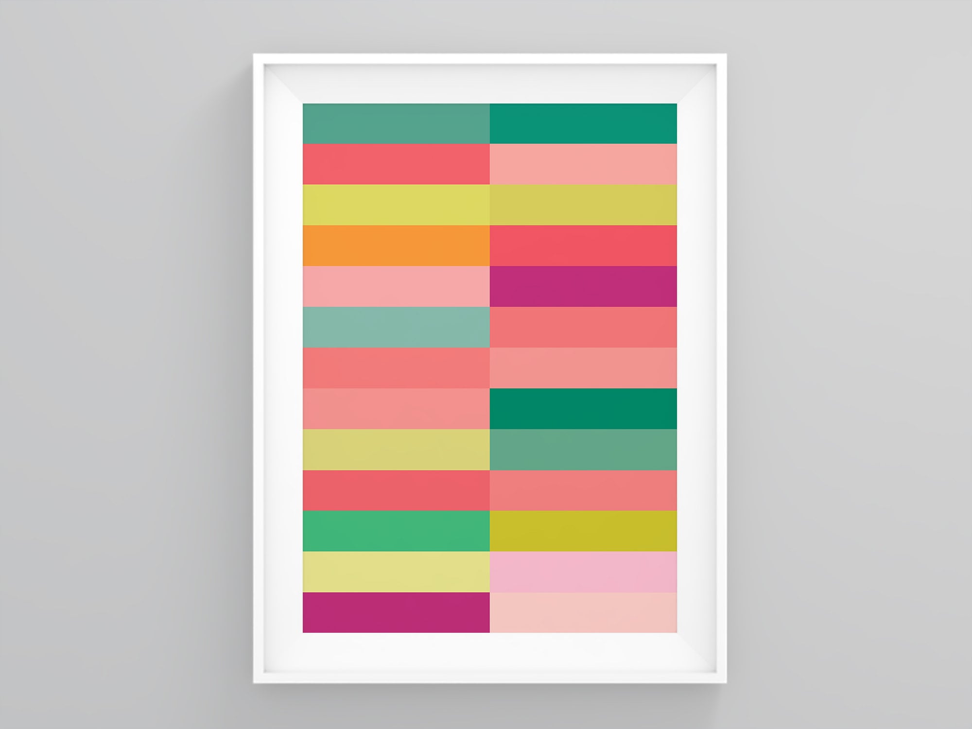 Pastel Color Bars Minimalist Poster Mid Century Print - Etsy
