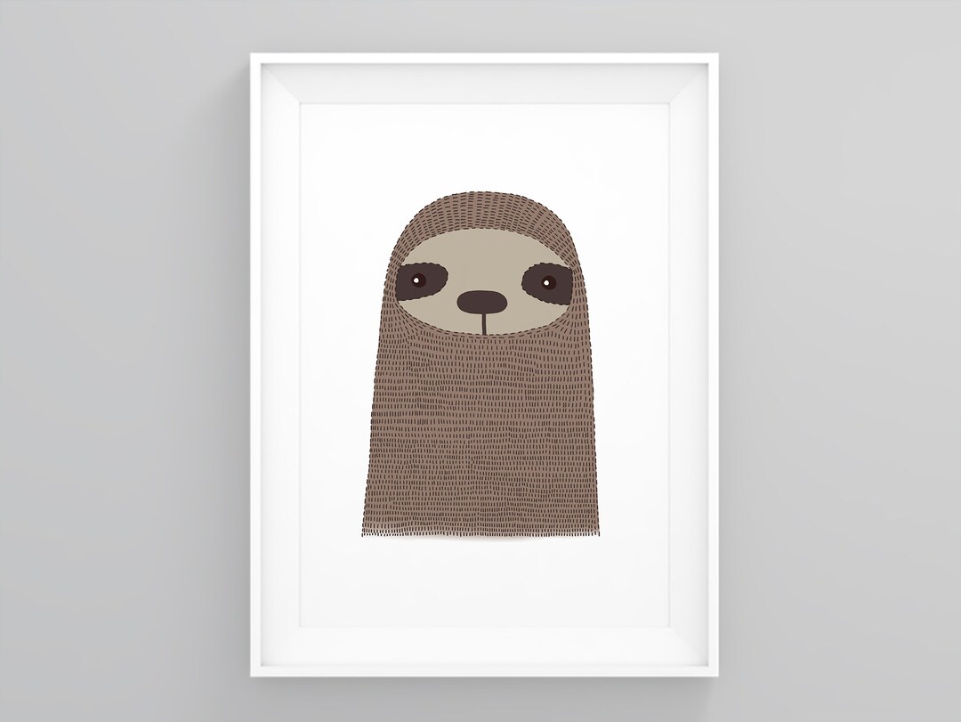 Sloth Print, Nursery Wall Art, Baby Animals, Safari Nursery Prints ...