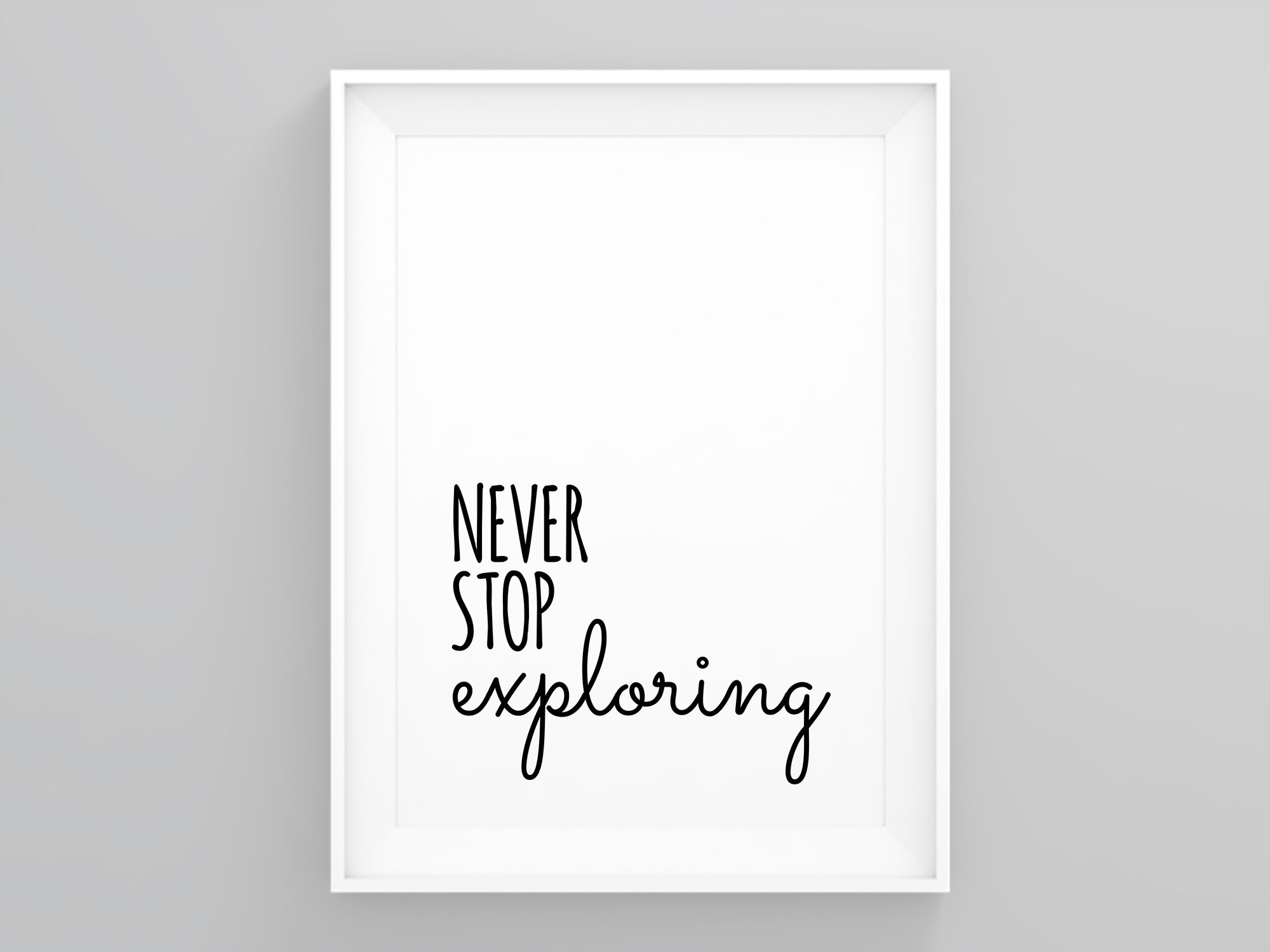 Never Stop Exploring TRAVEL POSTER Journey Quote Wanderlust - Etsy