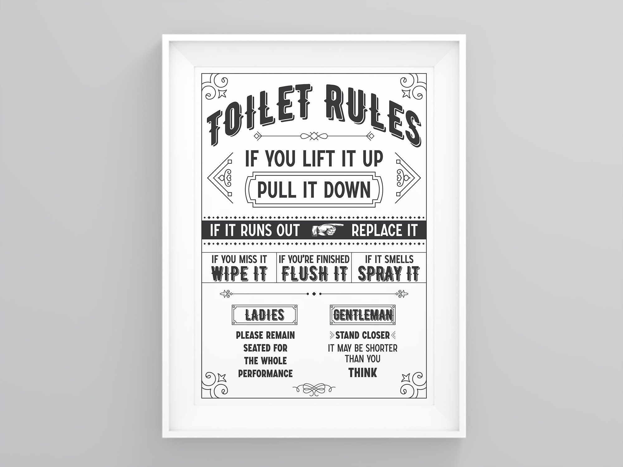 Funny Toilet Rules