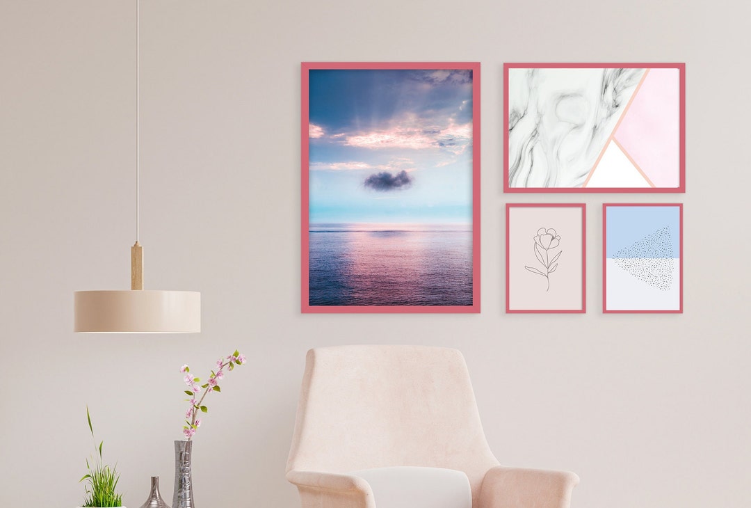 A2 / A3 / A4 / A5 Coral Pink Picture Frames, Pink Poster Frame, Pink ...