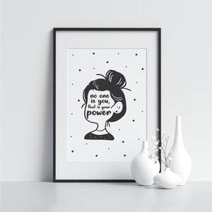 No One is You That is Your Power, Modern Wall Art, Modern Art, Framed ...